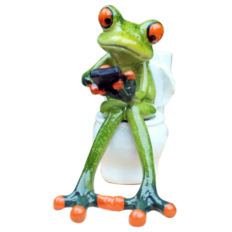 3D Frog Sculpture Dolls Figurines Kawaii Crafts Si... – Grandado