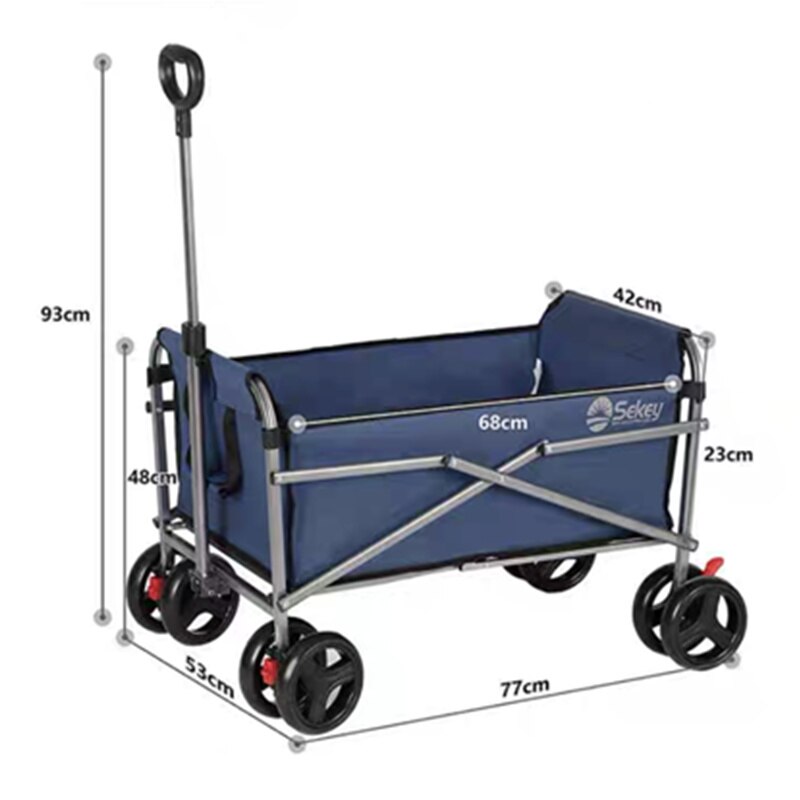 ALWAYSME Double Wheels Utlity Wagon Cart Hand Truc... – Grandado