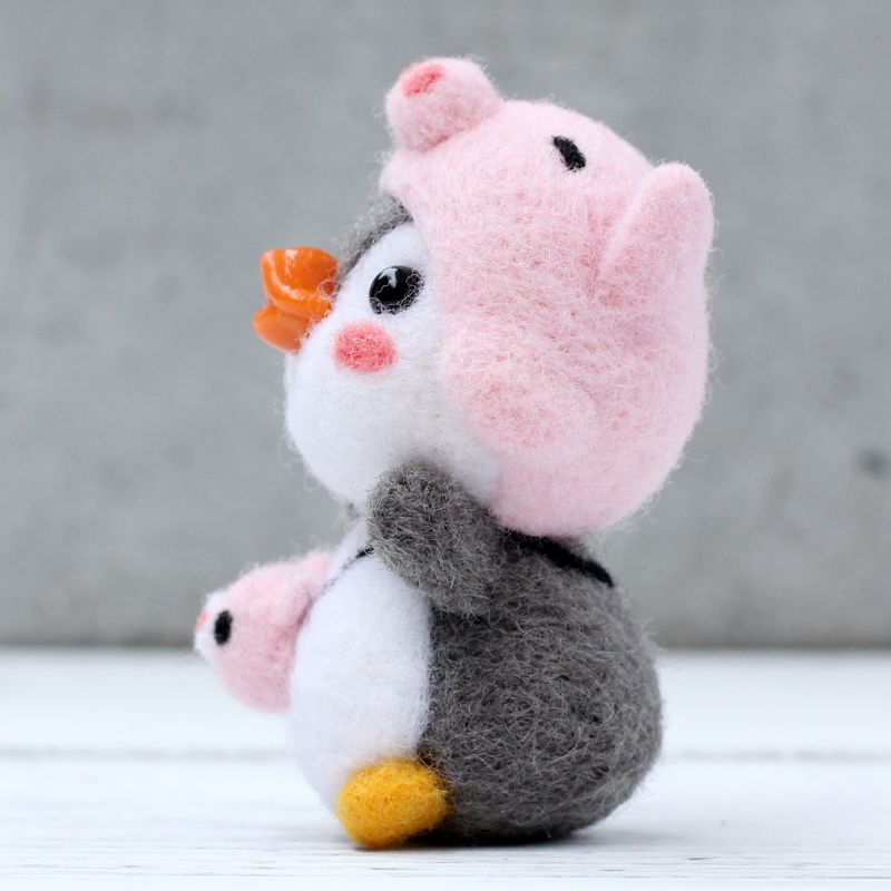 Penguin Dog Wool Felt Craft DIY Unfinished Poked S... – Grandado