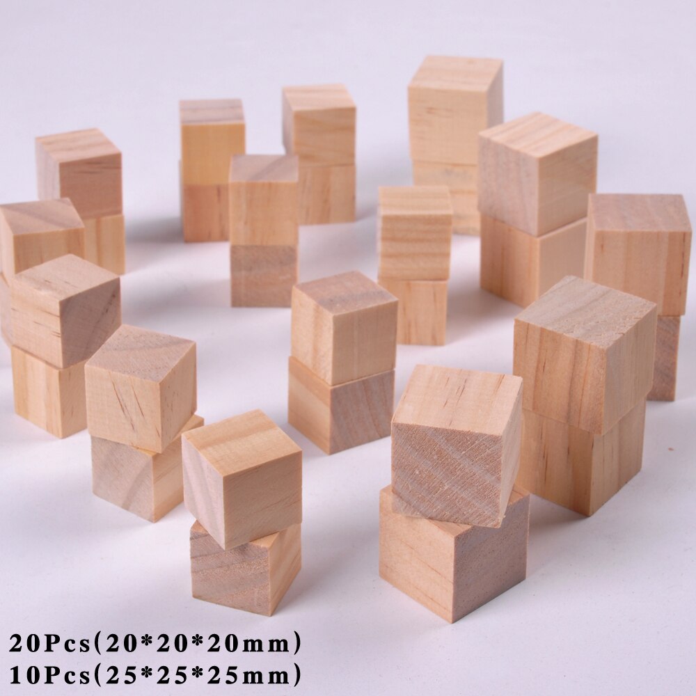 Bloques cuadrados de madera Mini adorno de cubos a... – Grandado