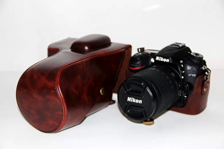Leather Hard camera case bag cover Grip for Nikon ... – Grandado