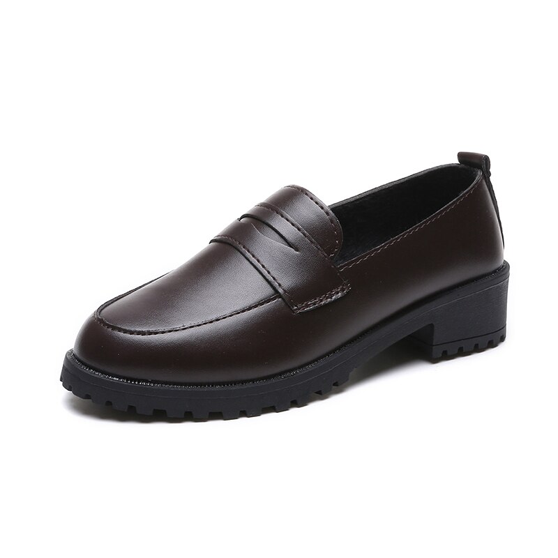 Slip On Platform Shoes Woman Oxfords Brogue Casual... – Grandado