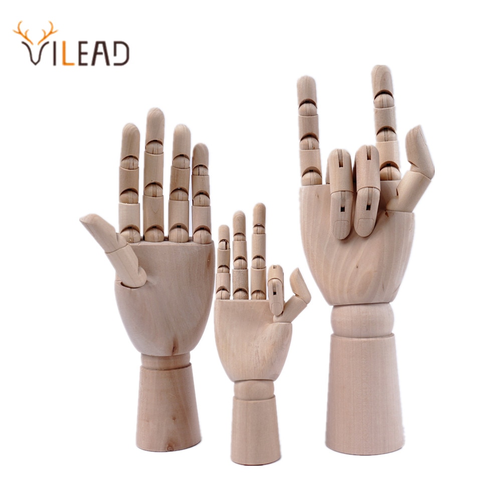 Vilead 7 & 10 & 12 Inch Hout Hand Beeldjes Draaiba... – Grandado