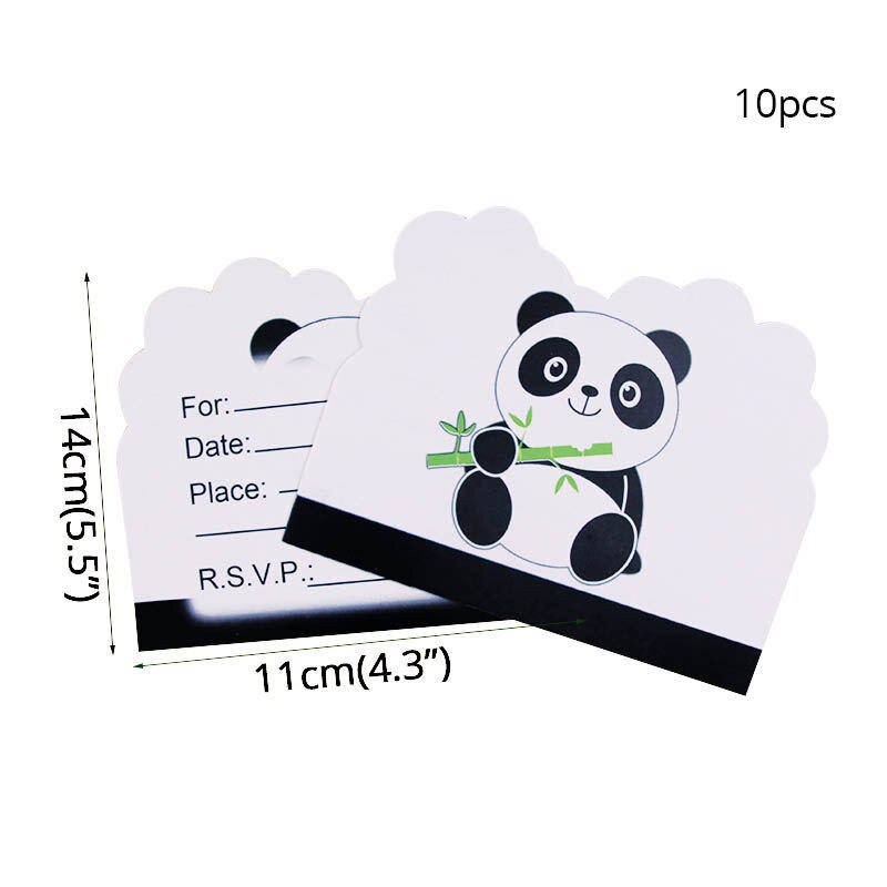 Panda theme invitation card kids birthday party pa... – Vicedeal