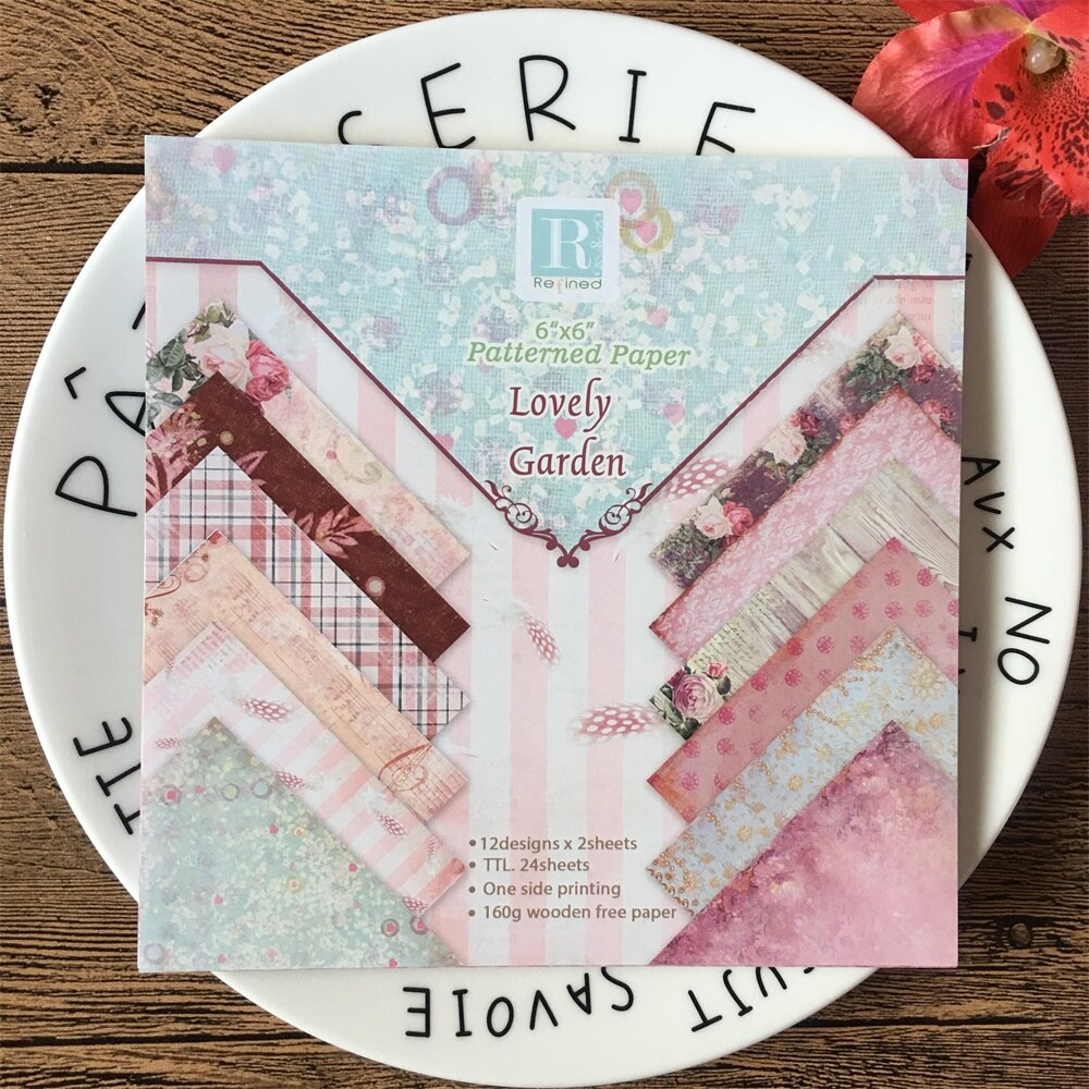 24pcs/Pack 6*6inch Lovely Garden Patterned Paper P... – Vicedeal