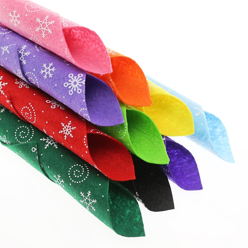 Printed Felt Fabric Christmas Snow Pattern Non-wov... – Grandado