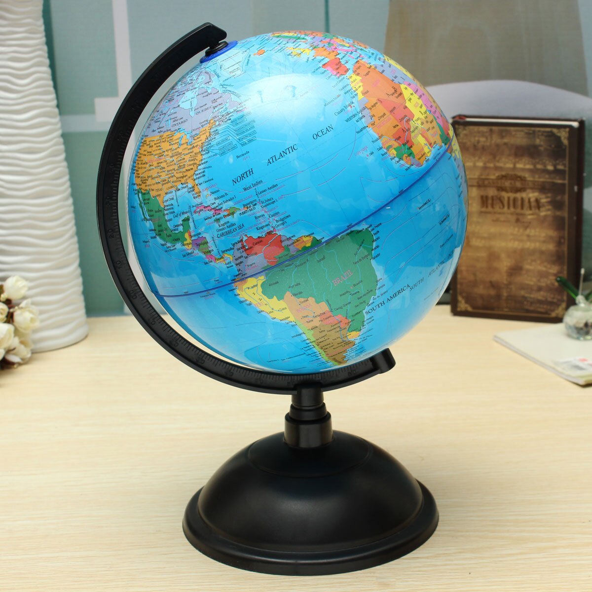 20cm Ocean World Globe Map With Swivel Stand Schoo... – Grandado