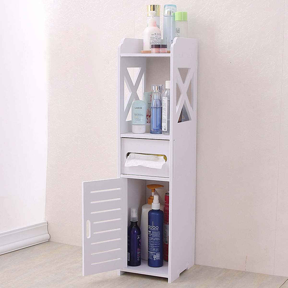4 Layers Bathroom Cabinet Rack Cupboard Storage Sh... – Vicedeal