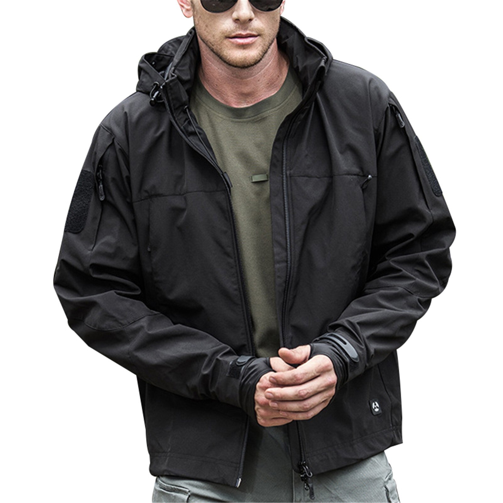 Outdoor Waterproof Soft Shell Hooded Jacket Spectr... – Grandado