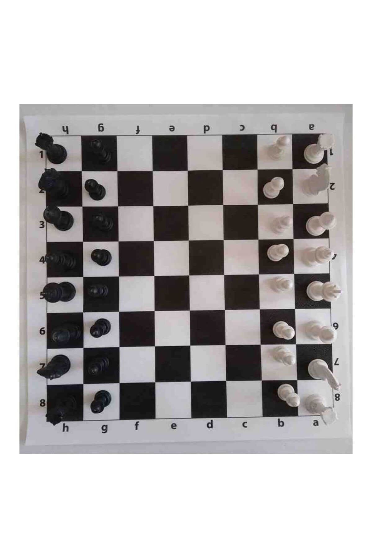 Roll Chess set Black White Textured Realistic Pawn... – Grandado