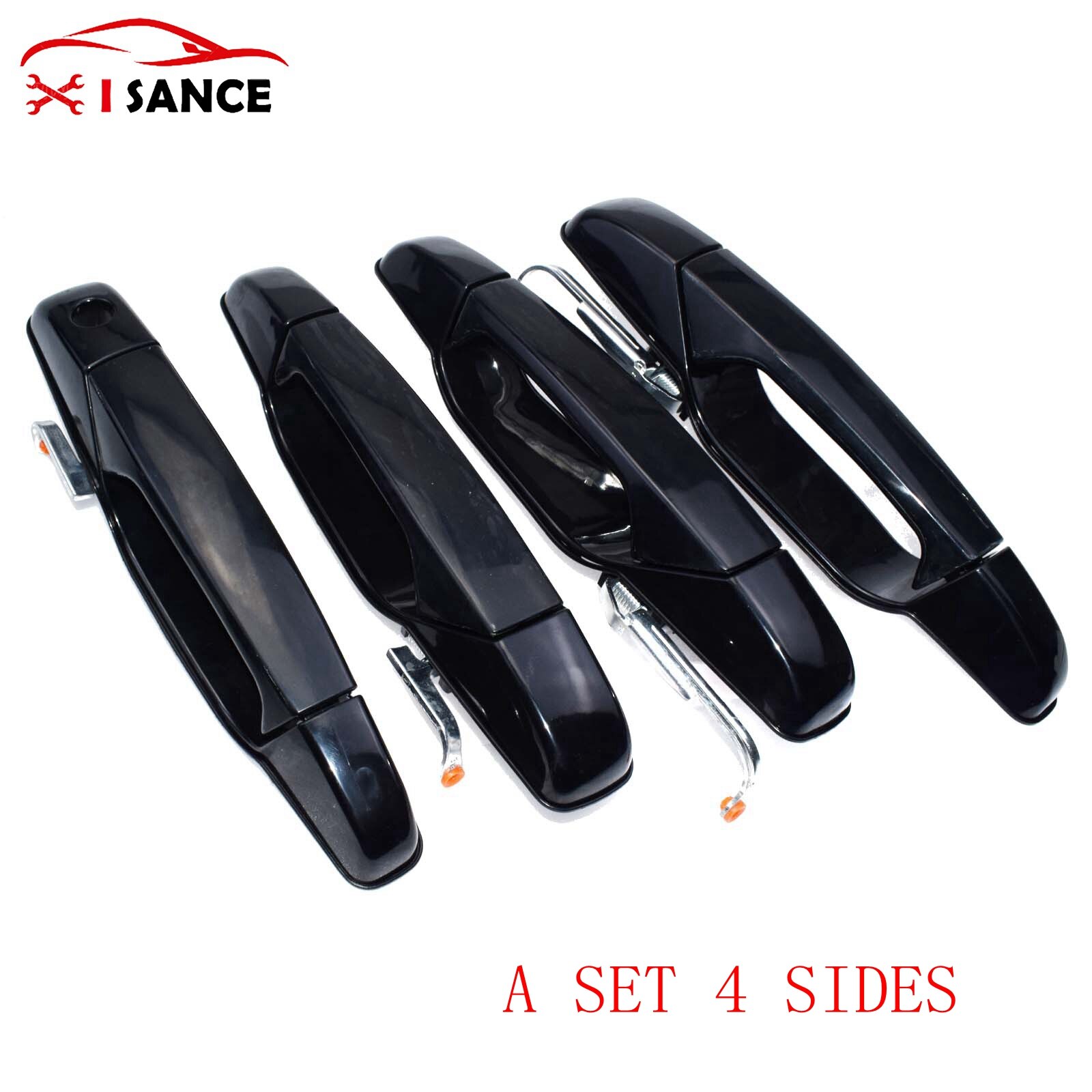 Black Outer Door Handles Front Rear Left Right For... – Grandado
