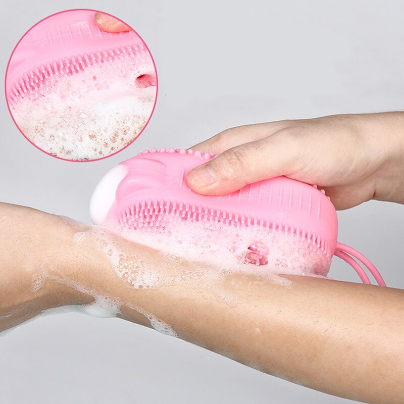 Silicone Body Scrubber Shower Exfoliating Scrub Sp... – Grandado