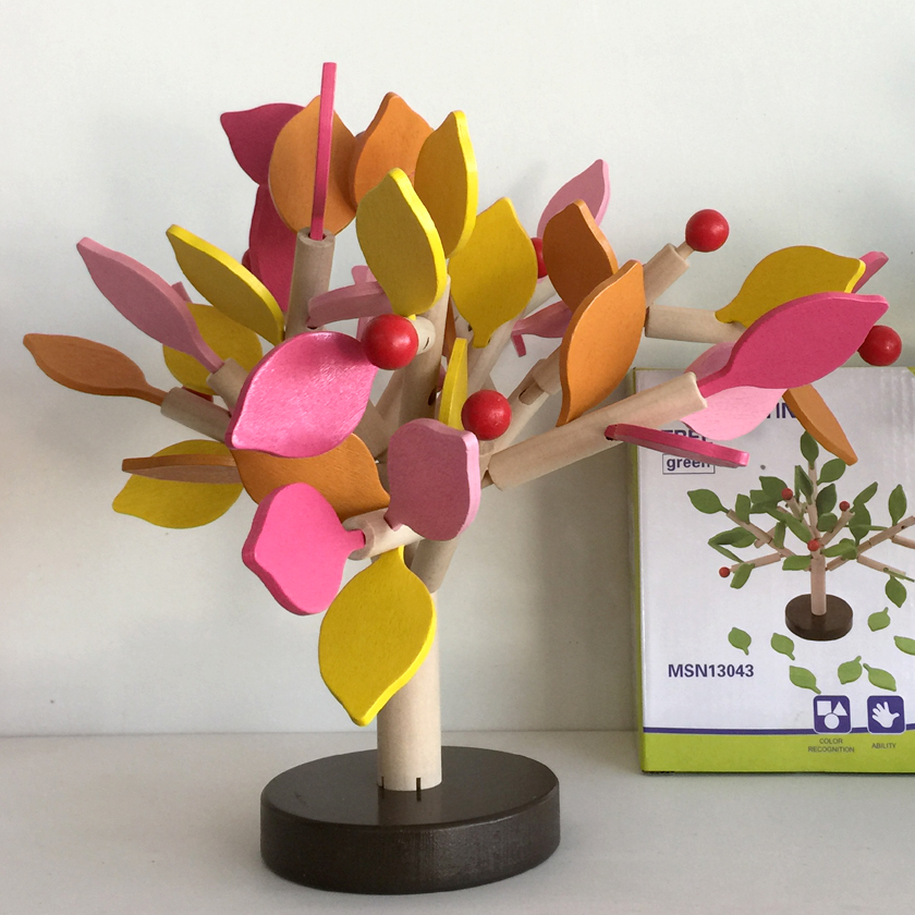Cute educational wooden toy leaf cutting tree asse... – Vicedeal