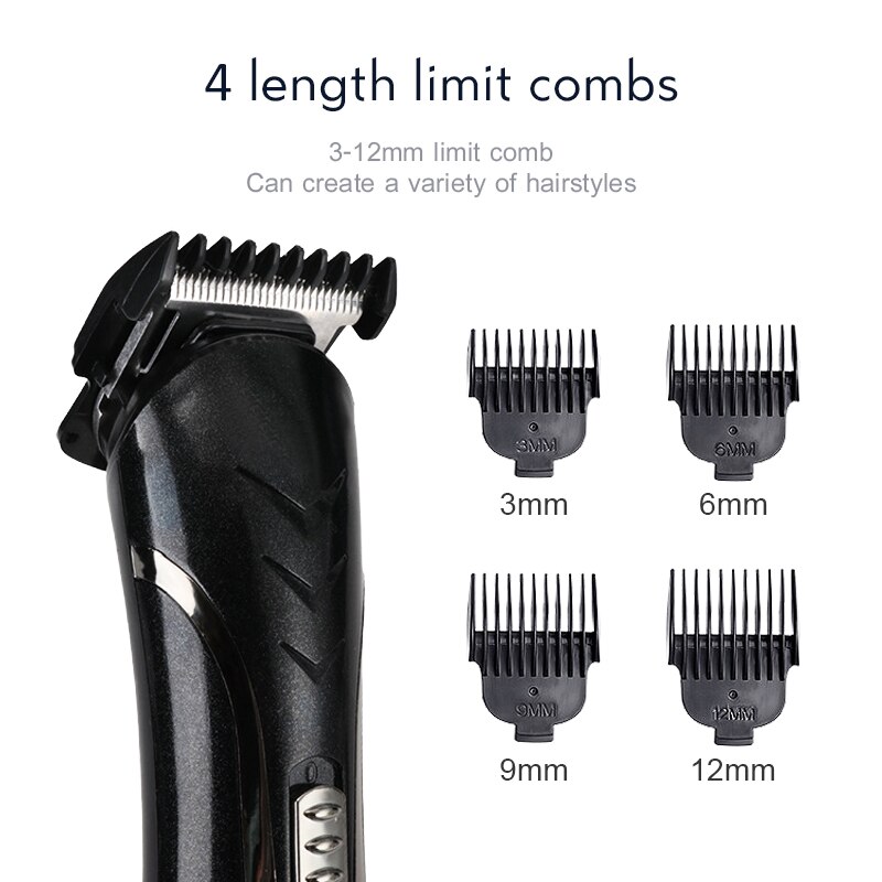 Electric Hair Clipper Nose Beard Trimmer with 4 Gu... – Grandado
