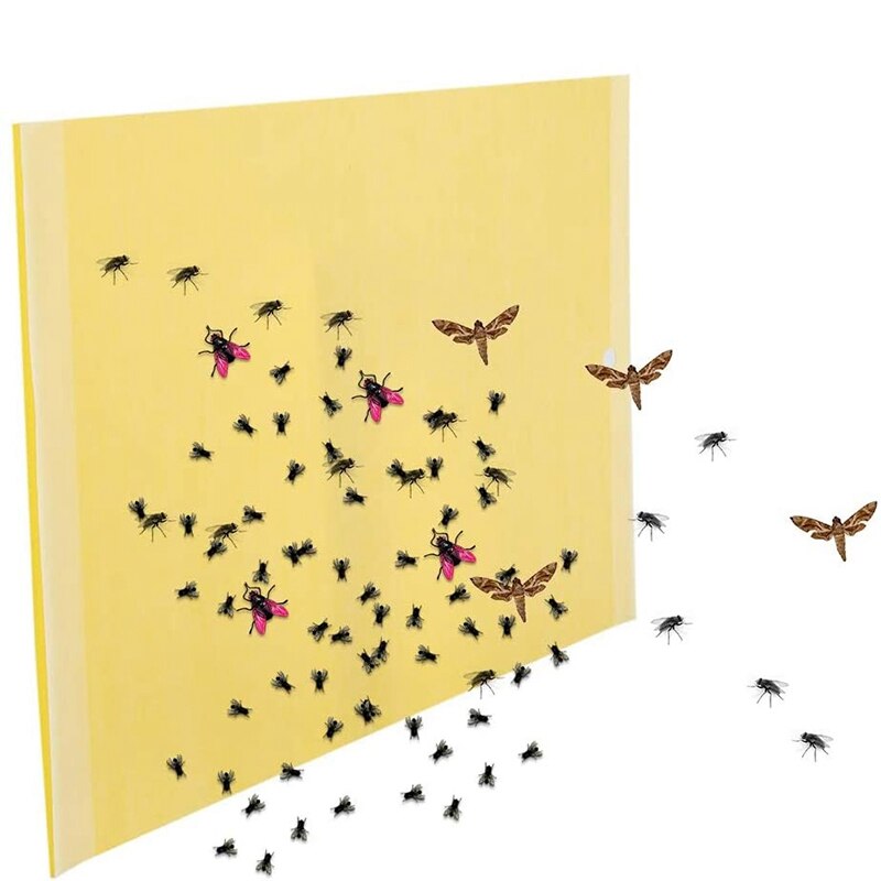 20 Stuks Geel Sticky Fly Vallen 25X15cm Dubbelzijd... – Vicedeal