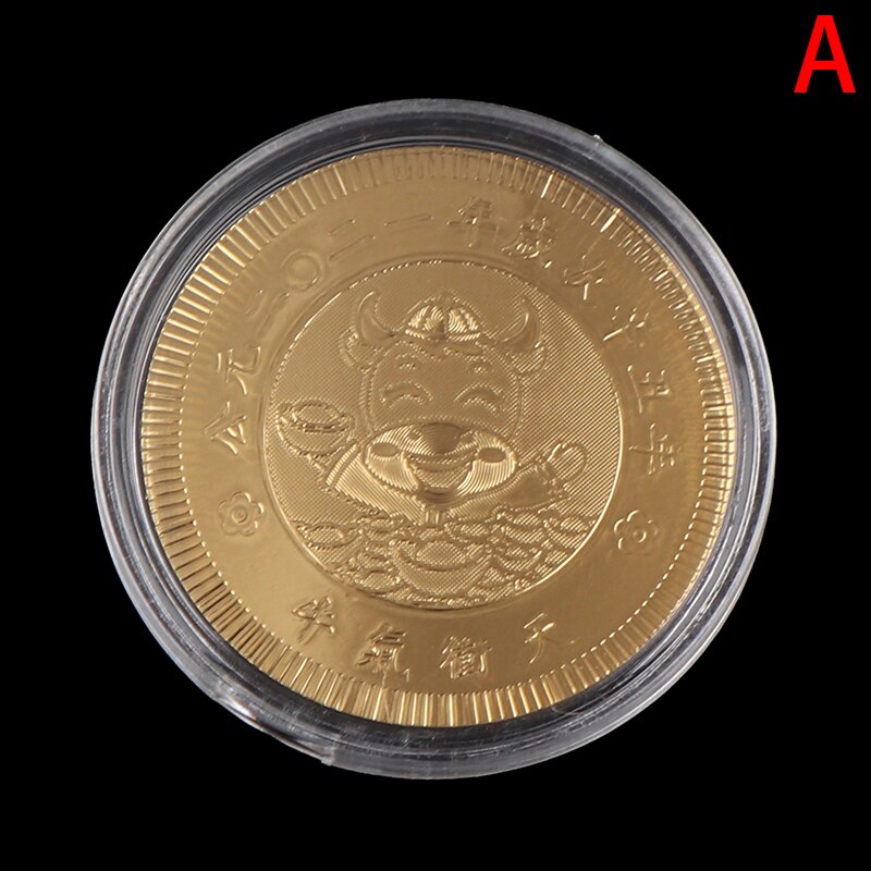 1 PC Year of Ox Commemorative Cow Coin Chinese Zod... – Grandado