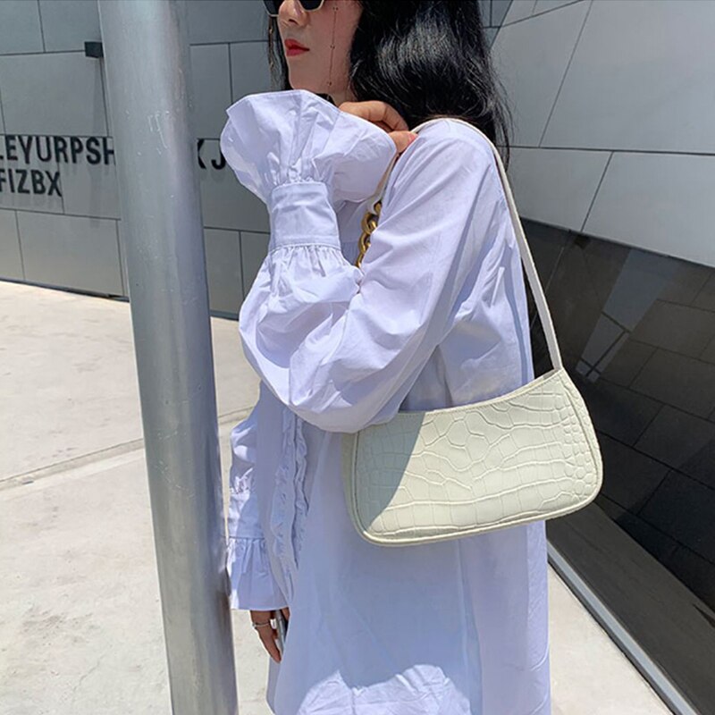 Handbags and purse Pure color chain women shoulder... – Grandado