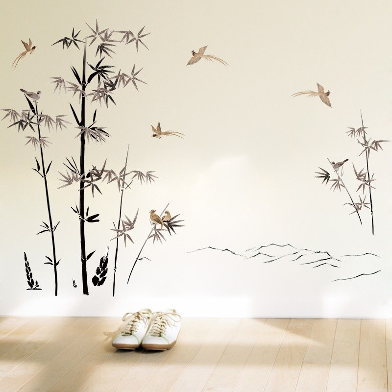 Bamboo PVC Wall Stickers Tree Vintage Poster Livin... – Grandado