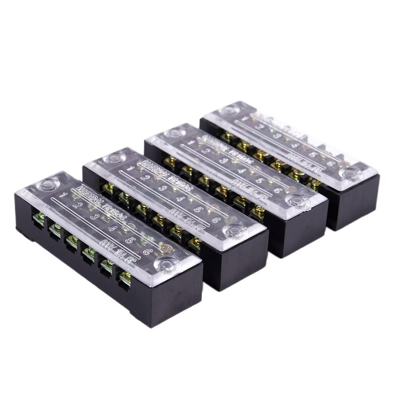 4 Pcs 15A Dual Rij 6P Schroef Connector Elektrisch... – Vicedeal