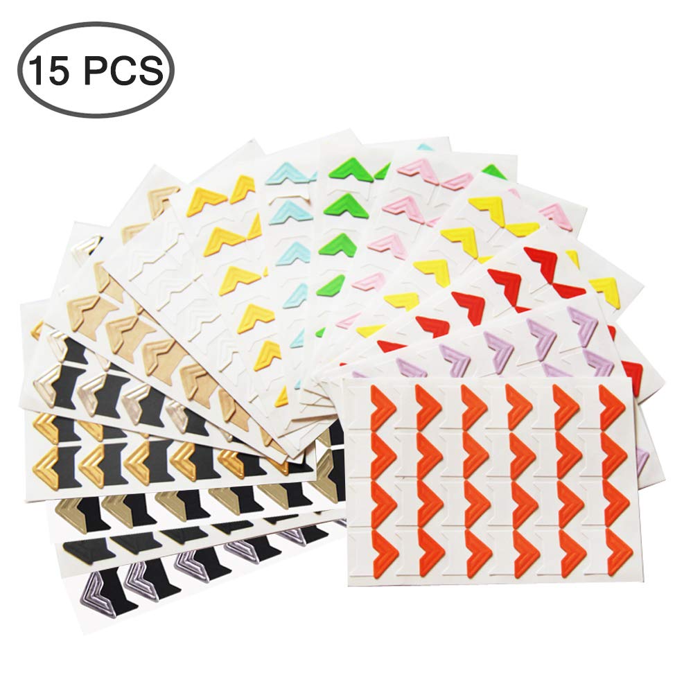 15 Sheets Photo Corner Sticker Scrapbooking Pictur... – Vicedeal