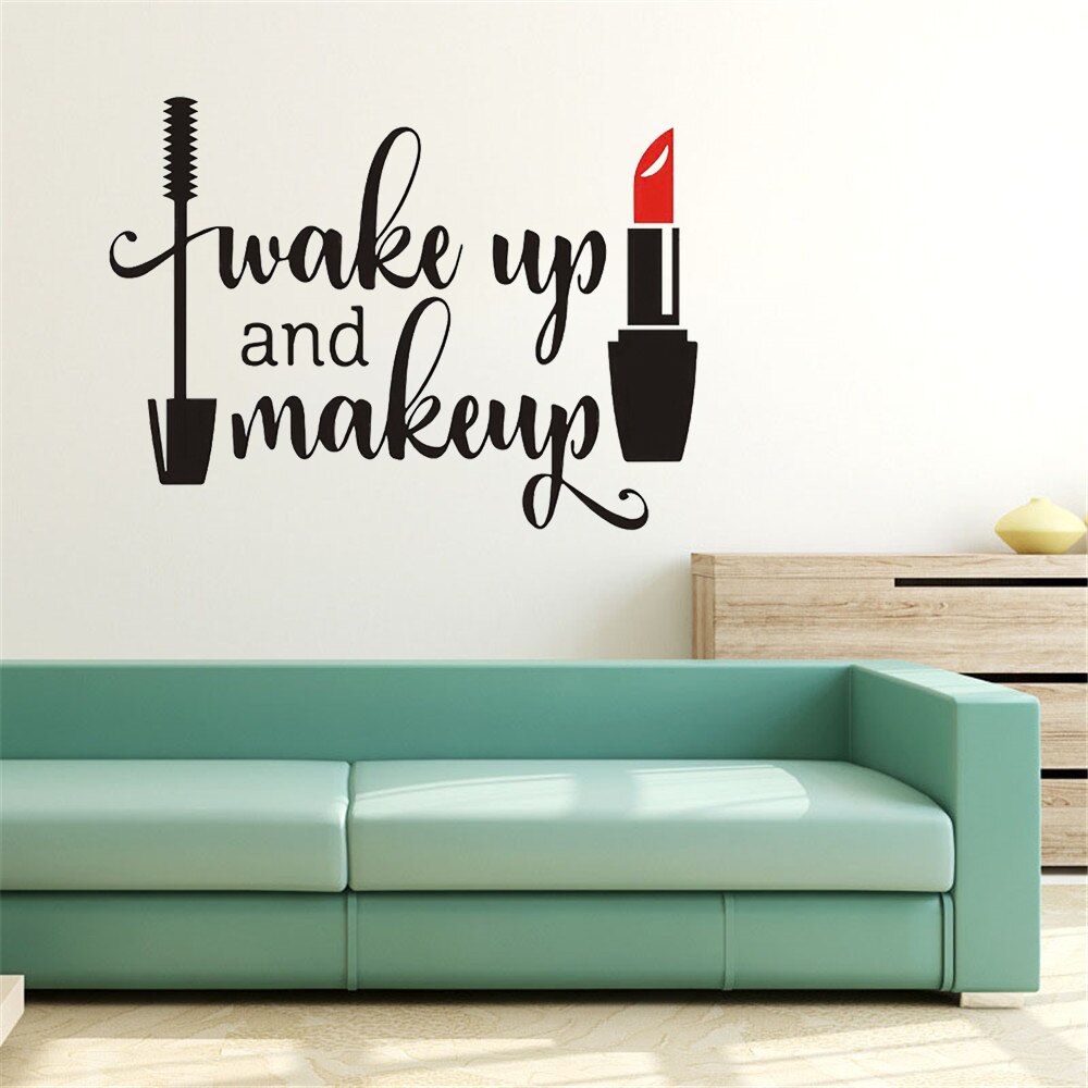 PVC Wall Decor Sticker Decal Lipstick Makeup Girl ... – Vicedeal