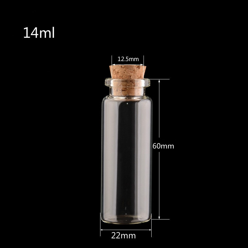 5pcs transparent cork stopper bottles Rainbow glas... – Vicedeal