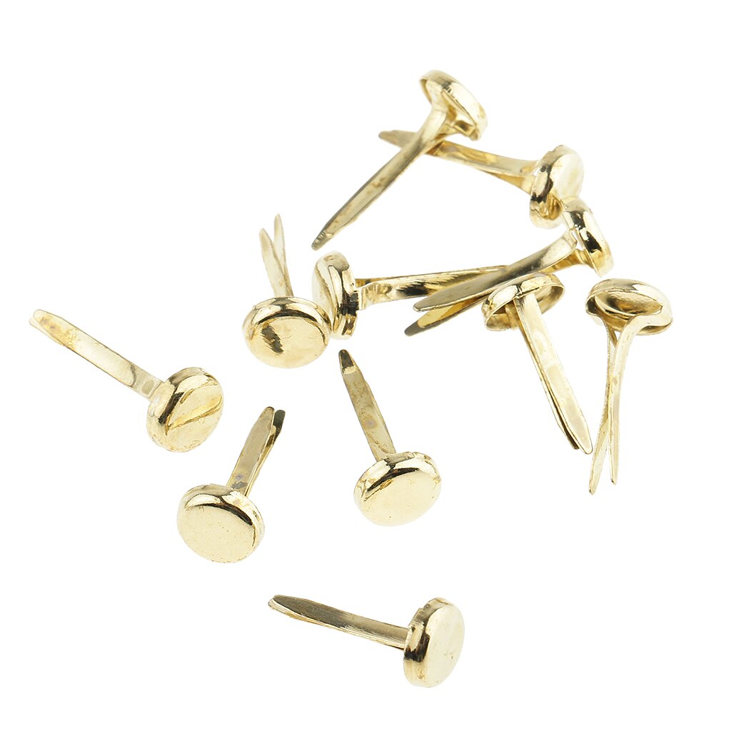 200 Stuks Gold Metal Brads Paper Fasteners Voor Ka... – Grandado