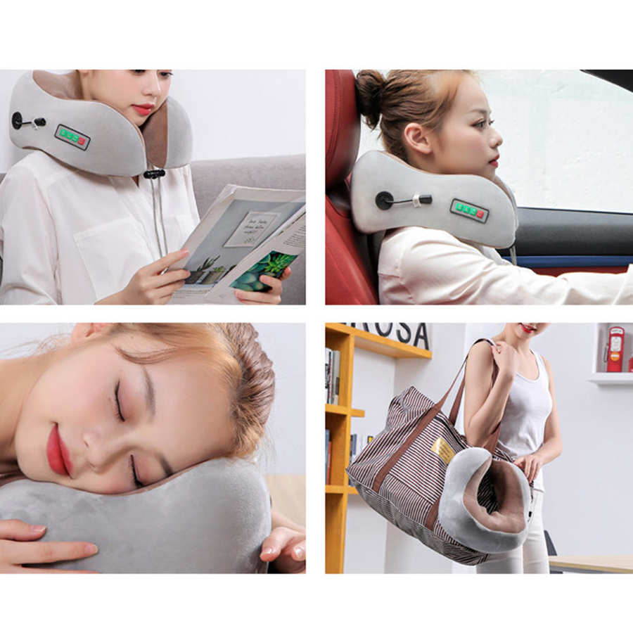 Neck Travel Pillow Shape Soft Head Rest Pillow Off... – Grandado