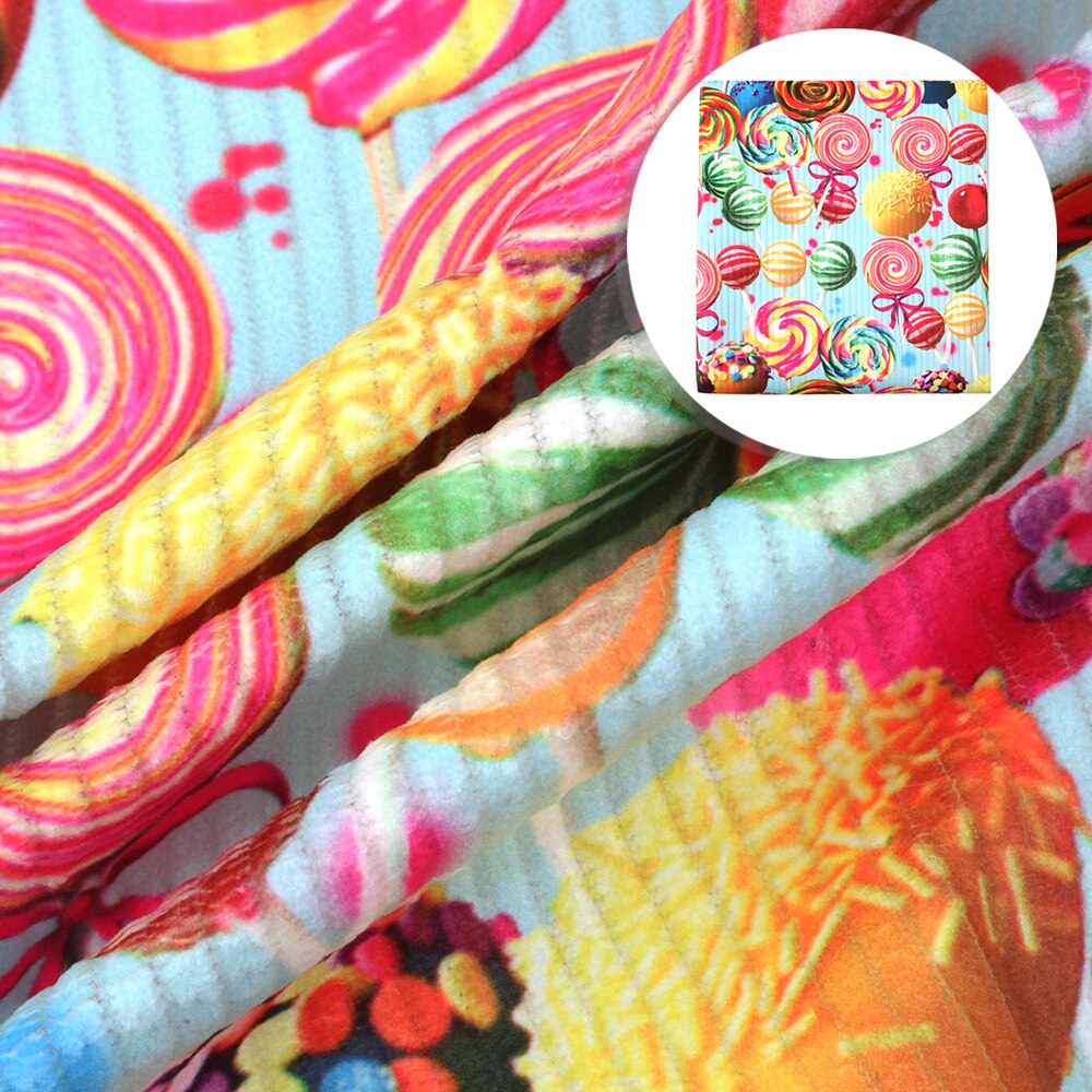 david angie 50*140cm Heart Printed Velvet Fabric S... – Grandado