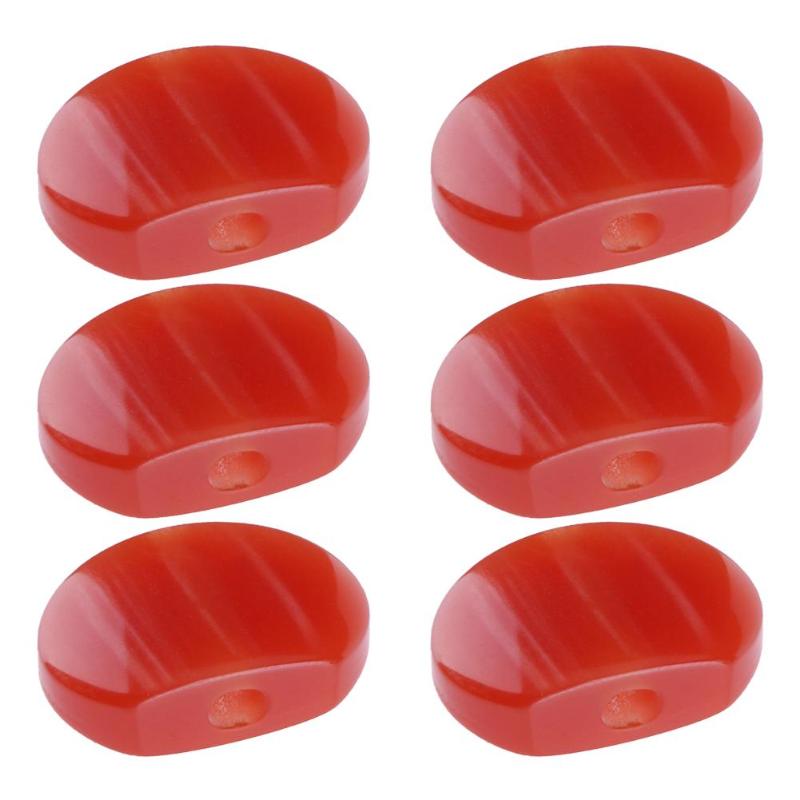 6 Stks/partij Hars Jade Rode Acryl Ovale Elektrisc... – Vicedeal
