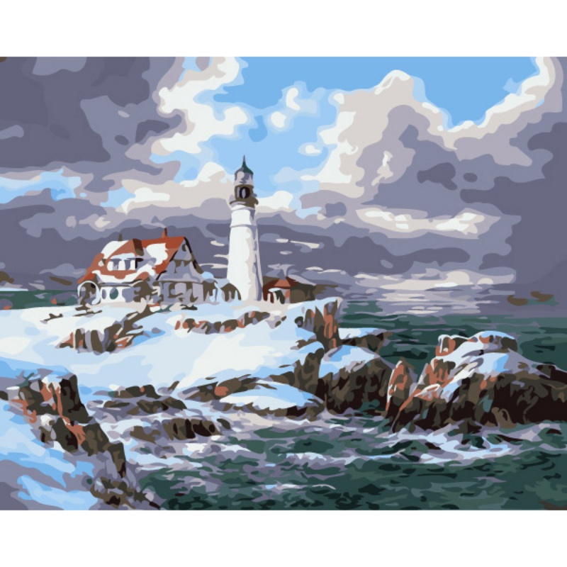 Urban Natural Scenery Oil Painting DIY Craft Paint... – Grandado