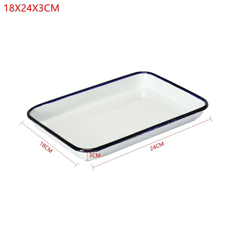 1PCS Handcrafted Vintage Tray White Enamel Home Ca... – Grandado