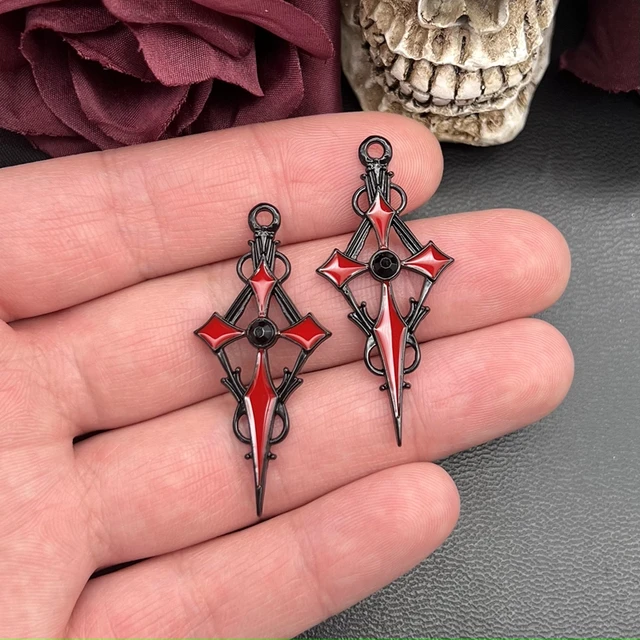8pcs 48*21mm Alloy Enamel Gothic Satan Cross Witch... – Vicedeal