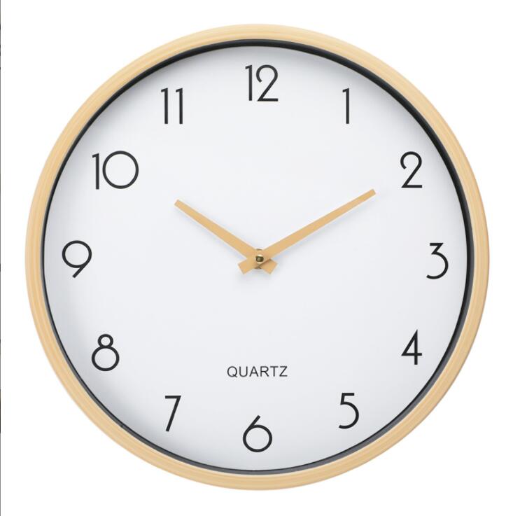 White Wall Clock Modern Nordic Wood Living Room Si... – Grandado