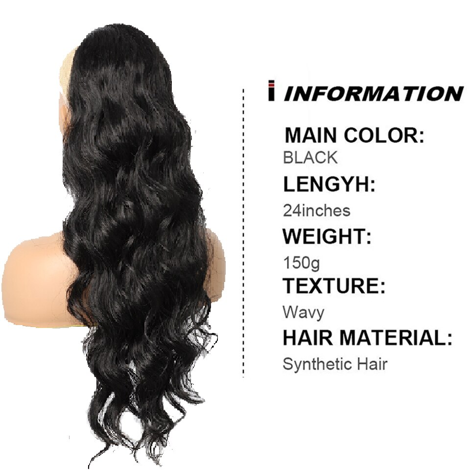 AISI BEAUTY Long Body Wave Ponytail Extension Draw... – Grandado
