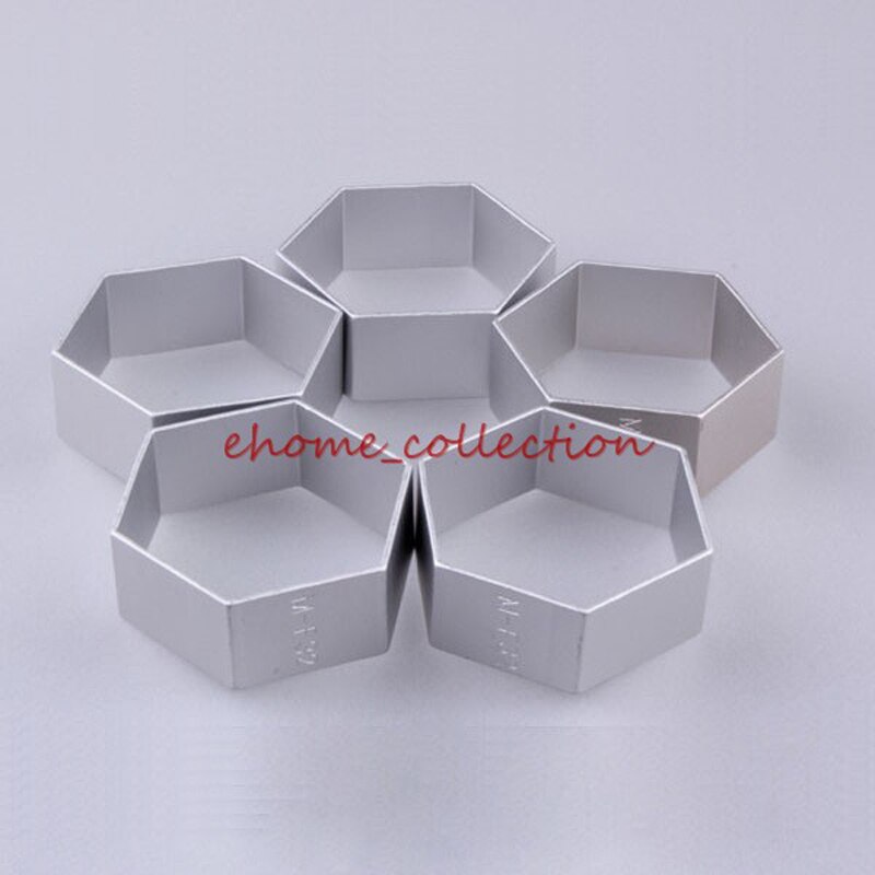 5 pc hexagonal liga fondant cookie cortadores bake... – Grandado