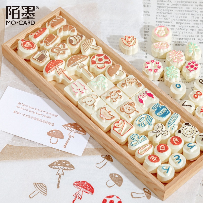 Vintage Cute forest animal plants decoration stamp... – Vicedeal