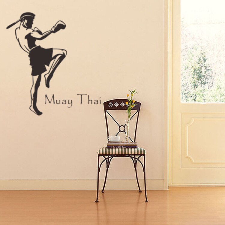 Sports Muay Thai vinyl wall decal home decor livin... – Grandado