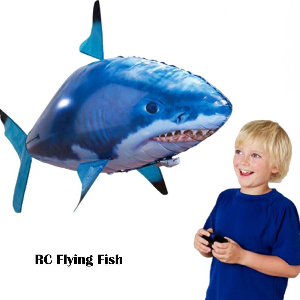 Large Remote Control Flying Fish Shark For Baby In... – Grandado