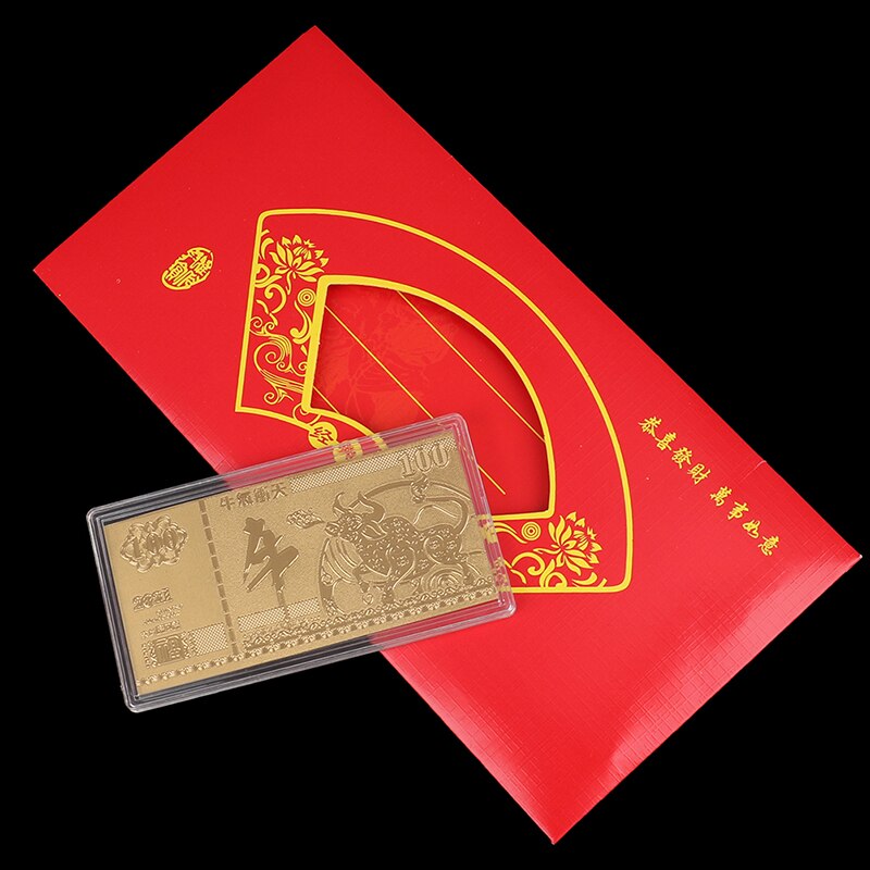 Year Gold Foil Commemorative Note Ox Commemorative... – Grandado