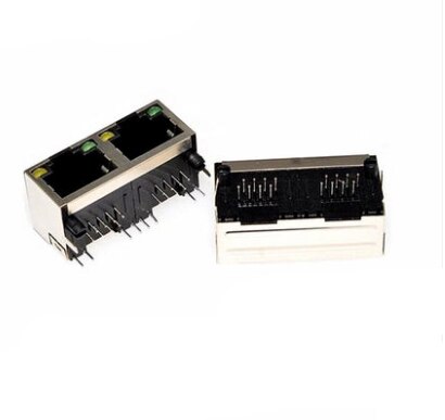 RJ45 socket 56 1X2 with light without light 1*2 RJ... – Vicedeal