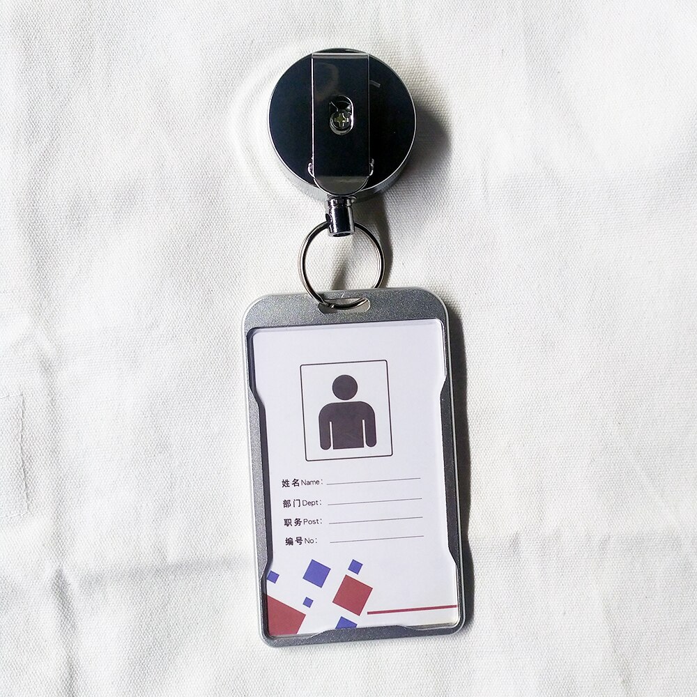 Metal Retractable Pull Key Ring ID Badge Lanyard N... – Grandado