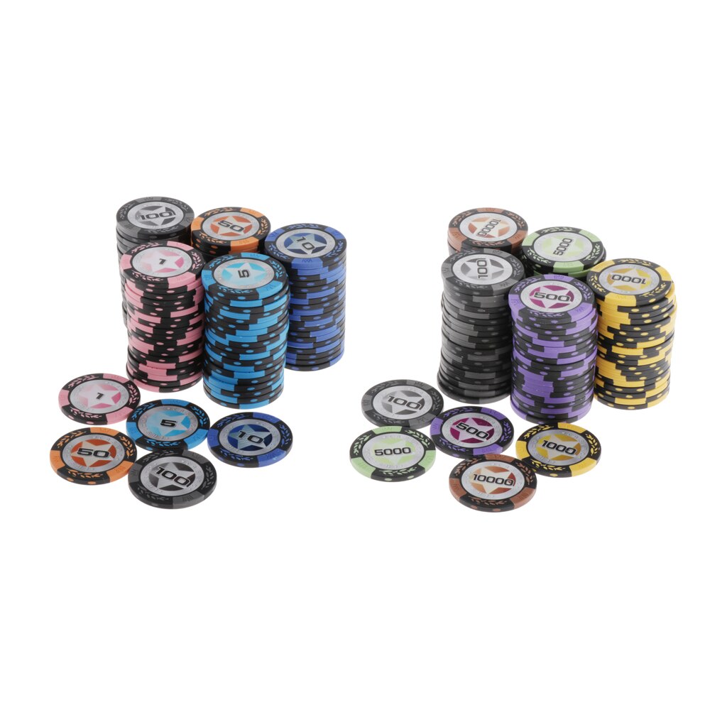 100PCS Poker Chips Set Game Tokens Gaming Chips Cl... – Grandado