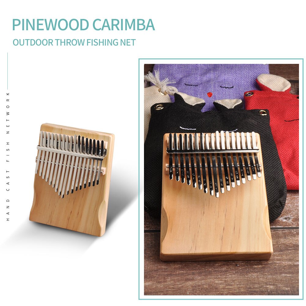 Thumb Piano Mbira Acacia 17 Keys Deer Kalimba with... – Grandado