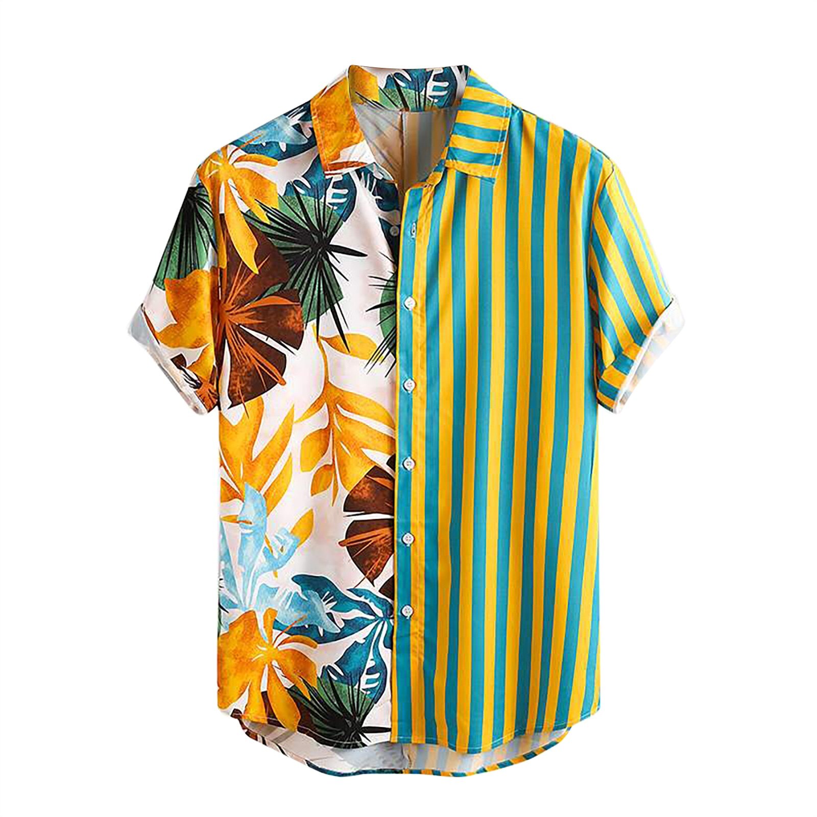 Camisas havaianas dos homens tropical rosa floral ... – Vicedeal