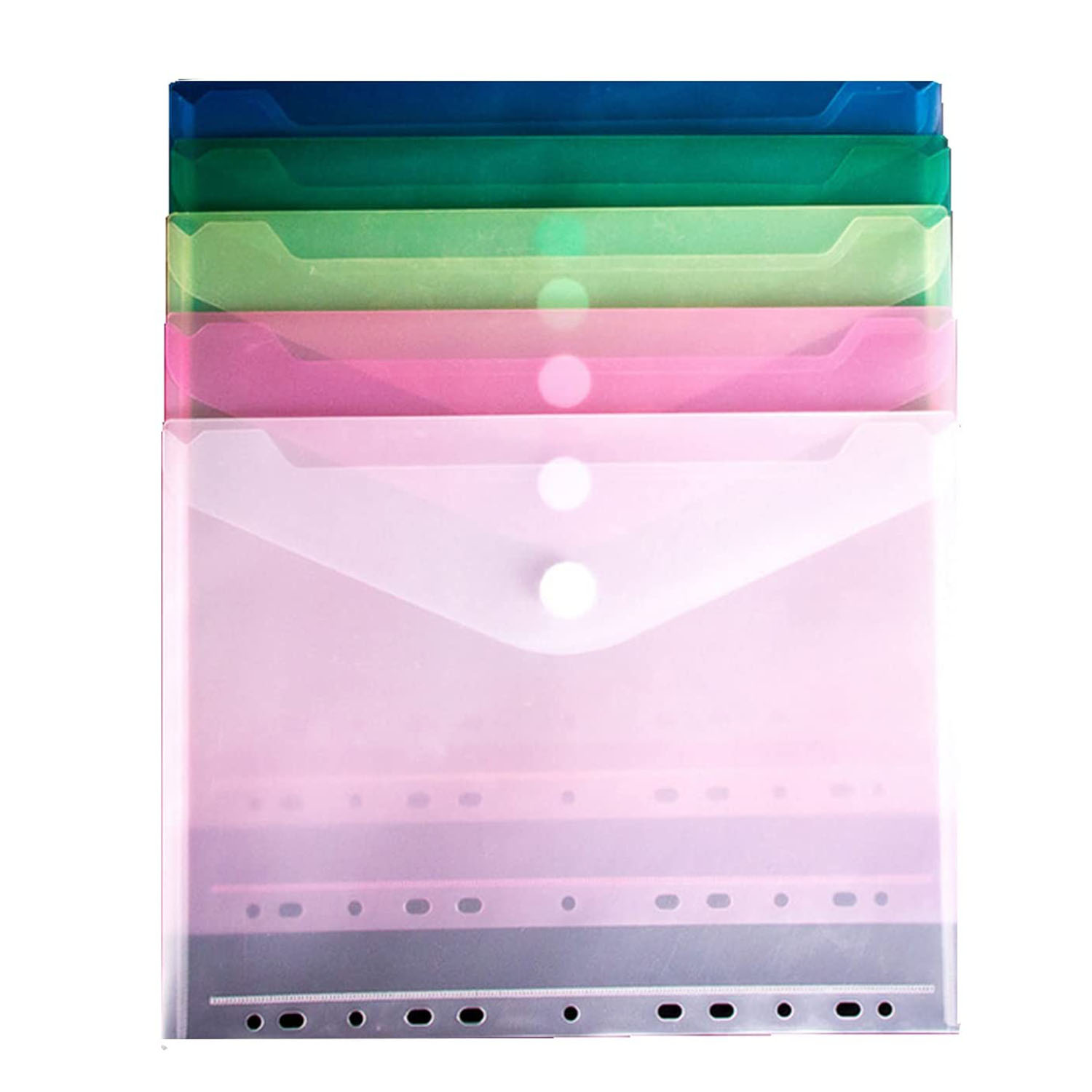 5Pack A4 Plastic Translucent 11 Holes Binder Pocke... – Vicedeal