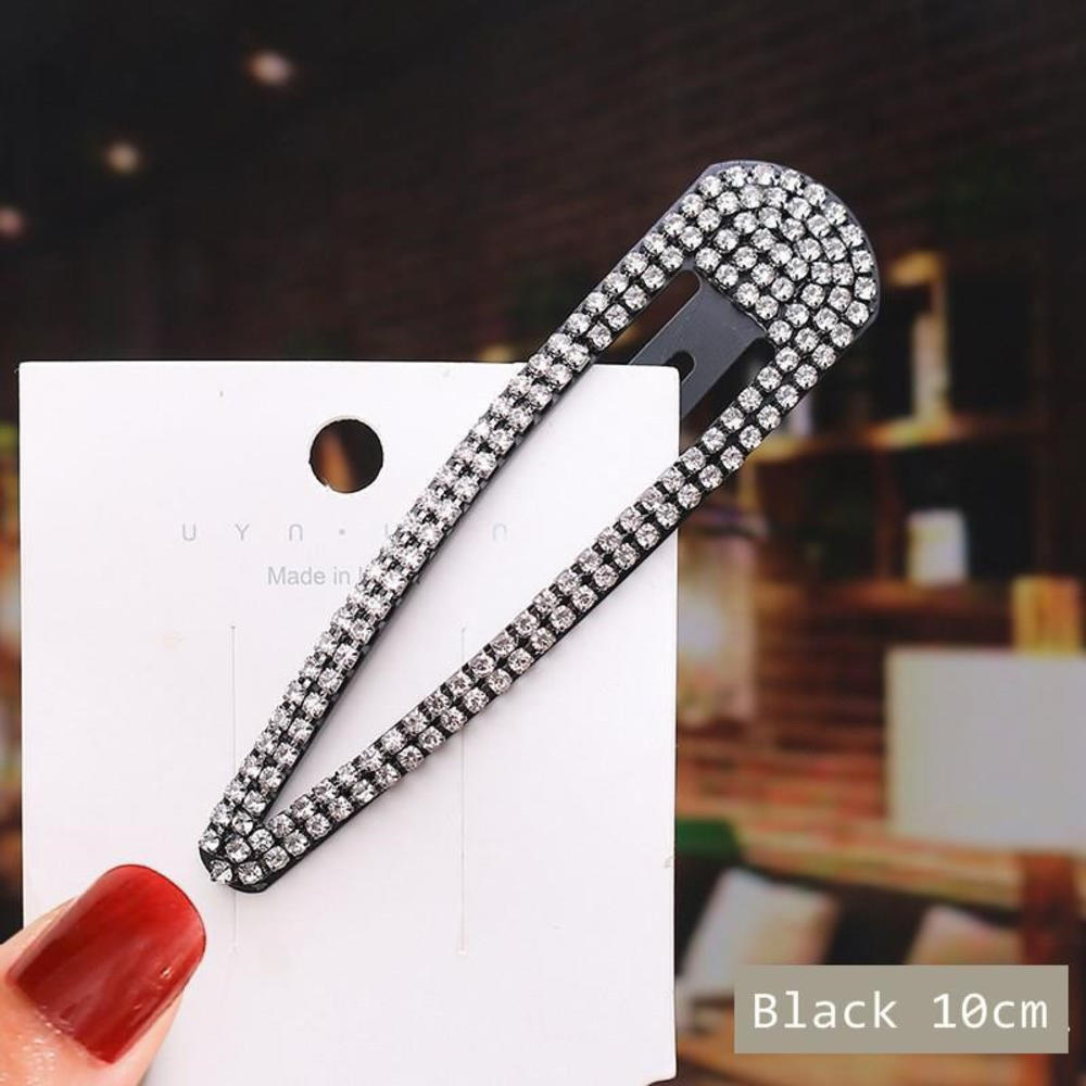 Golden Metal Hairpin Diamond Drip Geometry Crystal... – Grandado