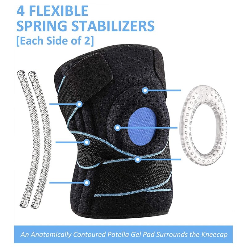 Knee Support Knee Brace Adjustable With Side Stabi... – Grandado