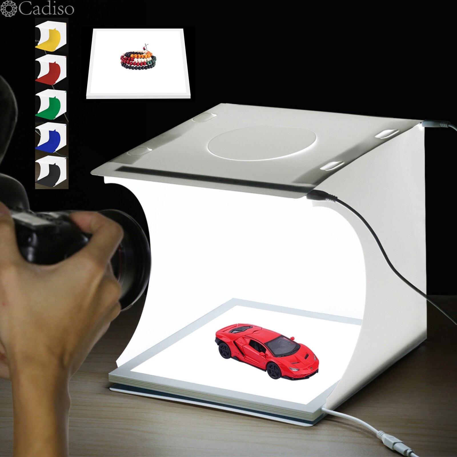 Cadiso 20cm Photo Studio Light Box Foldable Table ... – Vicedeal