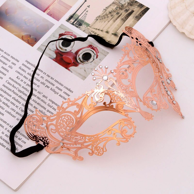 Luxury Diamond Mask Metal Iron Half-face Princess ... – Grandado